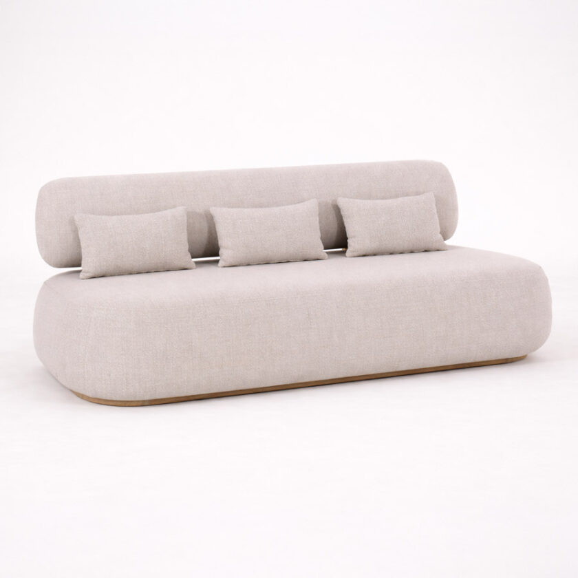 Canapé extérieur 3 places RUBINO – Design organique et confort d ...